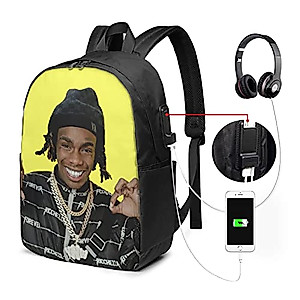 DaniBrant YNW Melly 17 in Backpack USB Charger Bookbag Laptop Bag Bookbag Unisex Student Adult Classic Fashion Backpack