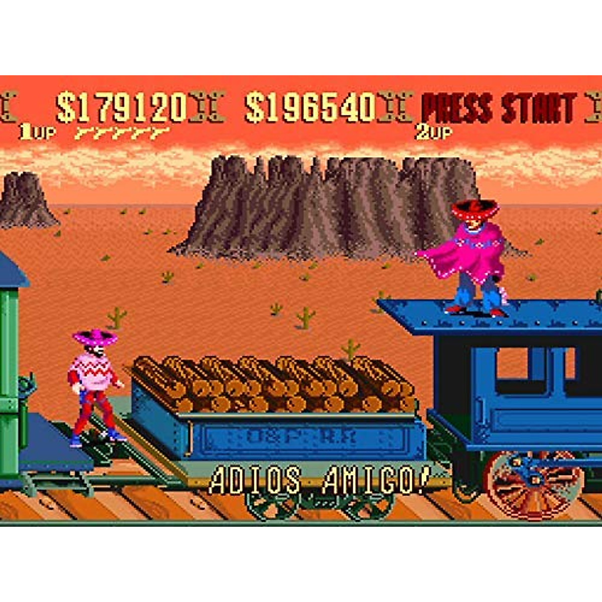 Sunset Riders (Super Nintendo, SNES) - Reproduction Video Game Cartridge