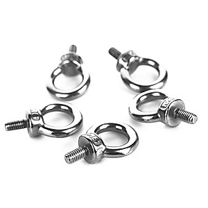 Eowpower 5 Pieces M6 Male Thread Machinery Shoulder Lifting Ring Eye Bolts