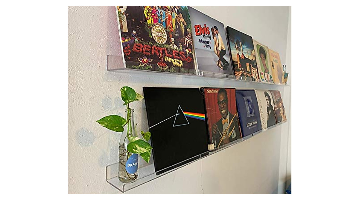 Cq Acrylic 4 Pack Floating Wall Shelves - Modern Clear Storage