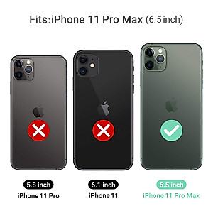 ULAK Compatible with iPhone 11 Pro Max Case, Crystal Clear Heavy Duty Shockproof Rugged Transparent Soft TPU Protective Bling Phone Cover for iPhone Pro Max 6.5 inch (2019), Clear