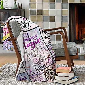 FunHot Best Friend Blanket, Birthday Gifts for Best Friend, 50"x60" Blanket Gift Girls BFF for Sofa Bed, Soft Cozy Flannel Throw Blanket for Friends Birthday Christmas