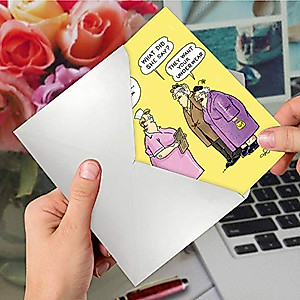 NobleWorks Funny Birthday Paper Card with 5 x 7 Inch Envelope (1 Card) Bday Want Underwear Collins Birthday Cartoon 4760Z