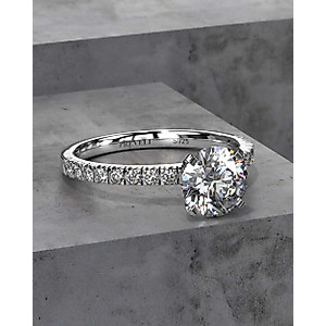 PREVELI 3 Carat Cubic Zirconia Engagement Wedding Promise Rings For Women Sterling Silver 925(7.5)