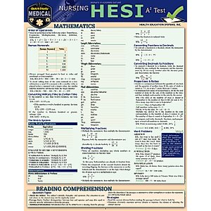 Nursing HESI Test A2: a QuickStudy Laminated Reference Guide (QuickStudy Medical)