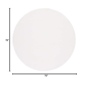 SAFAVIEH Faux Rabbit Fur Collection Area Rug - 6' Round, Off White, Solid Design, Non-Shedding Machine Washable & Slip Resistant Ideal for High Traffic Areas in Living Room, Bedroom (FRF500A)