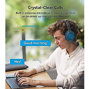 Edifier W600BT Wireless Over-Ear Headphones, Bluetooth V5.1, Crystal Clear Call, 40mm Drivers, 30H Playtime, Connect to 2 Devices, Built-in Microphone, Lightweight, for Travel, Home, Office - Black