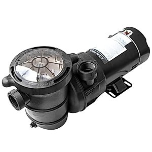 HYDROTOOLS By SWIMLINE 71916 Hydro-Flo 1.0 HP (0.8 THP) 4500 GPH ABOVE GROUND Powerful Pool Pump 2 Variable Speed Extra Large Strainer Basket Vertical Discharge 115V Energy Saving Silent Noise DOE