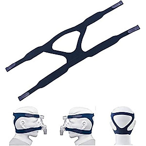 COONLINE CPAP Headgear Replaces Universal Ultralight Comfort Gel Full Mask Replacement Part Breath Machine Head Band Fit for Respironics Resmed Resmart Without Clips, Blue