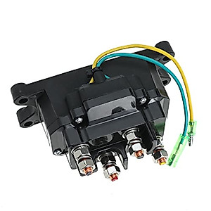YRANZO 12V 250A Winch Solenoid Relay Contactor for ATV UTV Boat Vehicle Thumb Truck Winch Rocker Thumb Switch Industry Winch 1500-5000lbs Replace 63070 62135 74900 70715 2875714