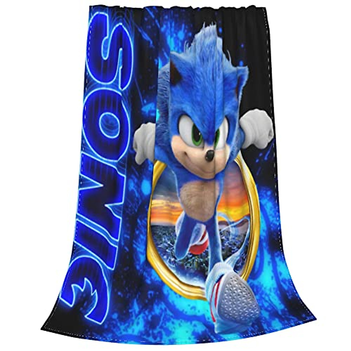 Jesdsdoc 50"X60" Cartoon Blue Blanket Personalized Print Throw Blanket Cozy Soft Blanket to Provide Warm Fluffy Cute Blankets