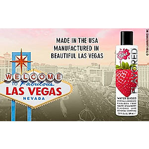Wet Water-Based Flavored Lube for Men, Women & Couples, 3 Fl Oz (Sexy Strawberry) - Long-Lasting Premium Personal Lubricant Safe to Use with Latex Condoms - Gluten Free & Sugar Free
