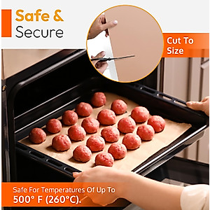 Teflon Sheets for Heat Press and Baking - Reusable PTFE Oven Liners, Premium Teflon Sheet for Baking - Heat Resistant Teflon Sheet - Food Safe, BPA & PFOA Free - Large 16" x 20” (3-Pack)