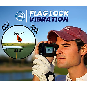 BAMAES Golf Rangefinder with Slope and HD Touchscreen - 650 Yard Range 6X Magnification - Flag Lock & Vibration - USB Rechargeable - Memory Storage - Voice Broadcasting - Professional Distance Finder