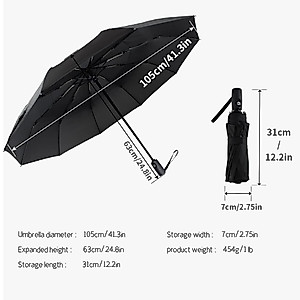 TARENPRO Windproof Travel Umbrellas for Rain - Portable Travel Umbrella Auto Open/Close and Windproof Double Canopy Vented, Strong Compact Umbrella for Wind and Rain, Backpack umbrella