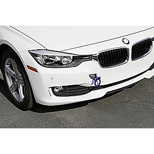 iJDMTOY Blue Track Racing Style Tow Hook Ring Compatible with BMW 1 2 3 4 5 X1 X3 X4 X5 X6 Series, Compatible with Mini Cooper F54 F55 R60 R61, Made of Lightweight Aluminum