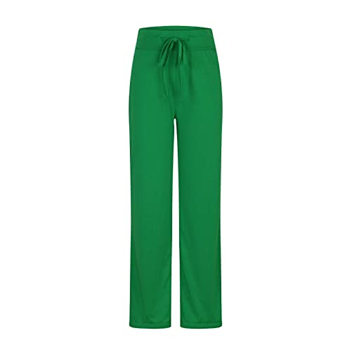 SMIDOW Womens Comfy Jogging Jogger Pants Wide-Leg High Waisted Loose Flowy Drawstring Elastic Waist Yoga Palazzo Pants Green XL