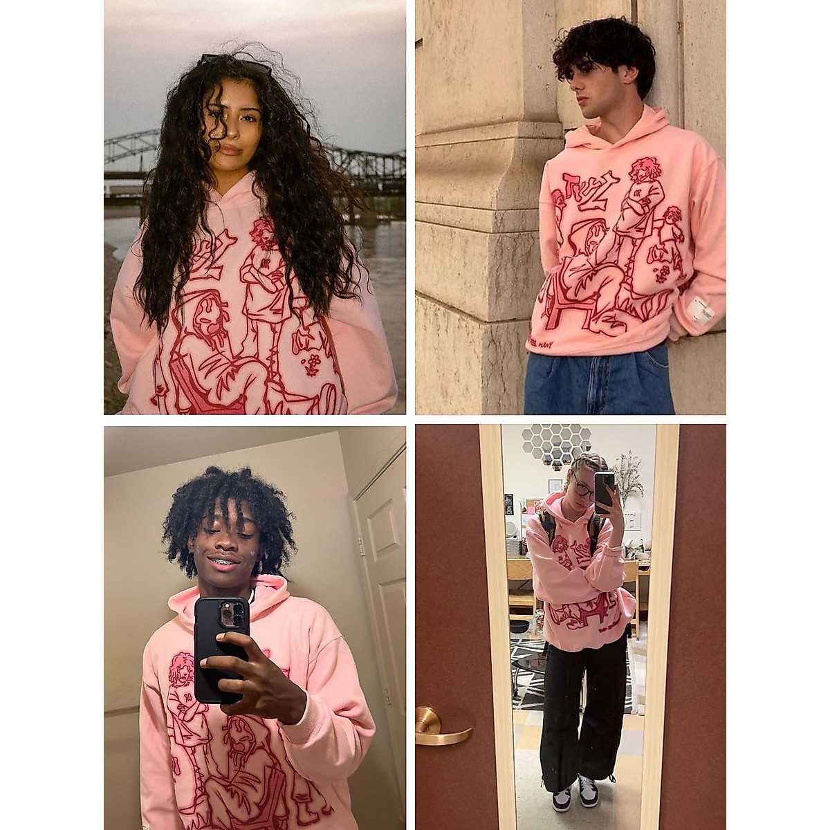 Aelfric Eden Mens Oversized Graphic Hoodie Vintage Fashion Hooded Sweatshirt Crewneck Sweatshirts Streetwear Hipster