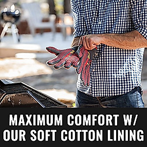 Grillaholics Barbecue Gloves, Top Cooking Gloves in Barbeque Grilling Accessories, 660°F Heat Resistant with ThermoMatrix™ Silicone, Protect Your Hands with BBQ Oven Mitts