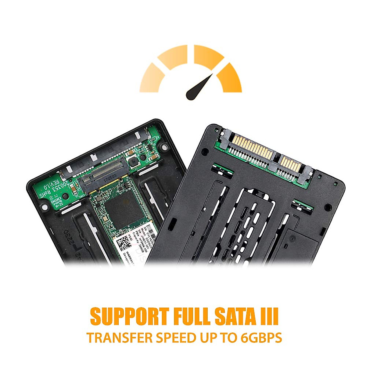 ICY DOCK M.2 SATA SSD to 2.5 inch SATA III SSD Enclosure Adapter Tool Free | EZConvert MB703M2P-B