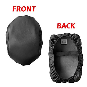 DEYTOP Console Cover for Honda CRV 2024 2023 Armrest Cover for CR-V Accessories Anti-Scratch Leather Armrest Pad Protector (Black with Black Stitches)