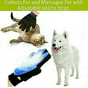 Mr. Peanut's Pet Grooming Glove Brush and Deshedding Aid - 259 Silicone Pins for More Effective Grooming, Pet Hair Remover Mitt - Long and Short Hair - Dogs, Horses, Bunnies and Some Agreeable Cats