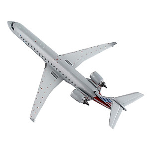 GeminiJets Bombardier CRJ700 Commercial Aircraft American Airlines - American Eagle Silver with Striped Tail 1/400 Diecast Model Airplane