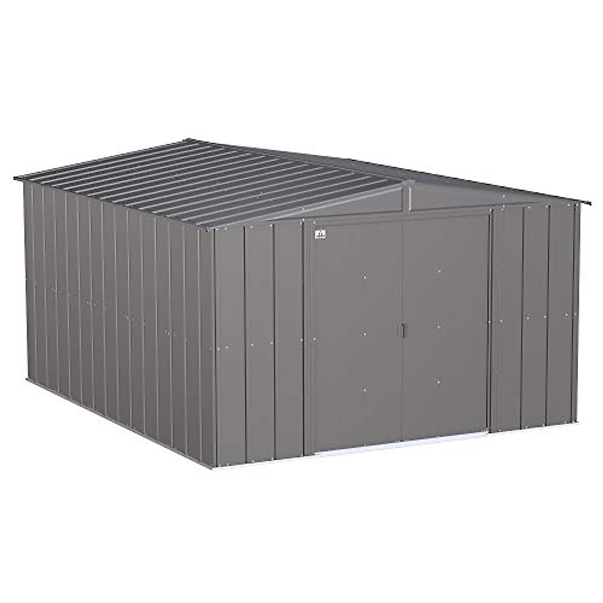 Arrow Shed Classic 10' x 12' Outdoor Padlockable Steel Storage Shed Building, Charcoal