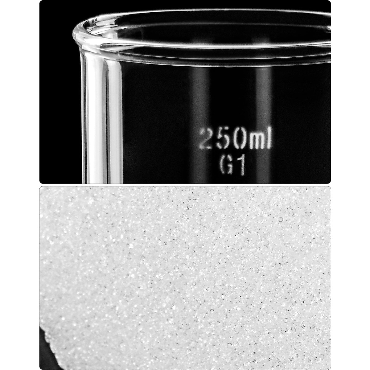 QWORK 250ml Glass Buchner Filtering Funnel and 1000 ml Erlenmeyer Flask, Thick Wall Flask with 24/40 Outer Joint