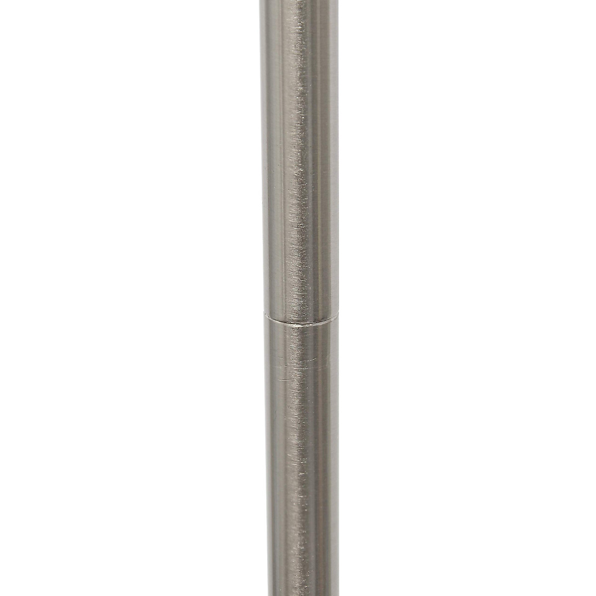 Simple Designs LF2004-WHT Brushed Nickel Drum Shade Floor Lamp, White