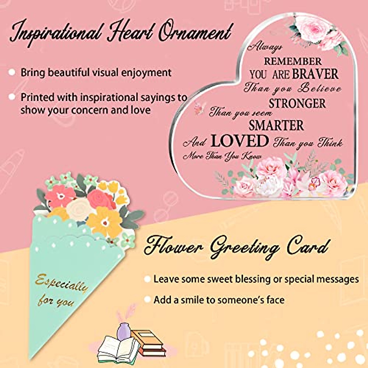 Book Lovers Gifts for Women, Perfect Set of 6 Reading Accessories Gift Box Includes a Tote Bag, Reading Socks, Bookmark & More for Reader Teacher Student Friend Family