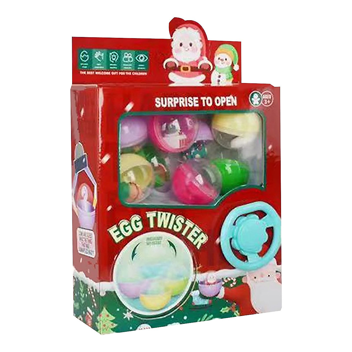 GBSELL Capsule Toy Machine, Xmas Lucky Gacha Machine, Christmas Desktop Interesting Lucky Draw Machine for Christmas Surprise