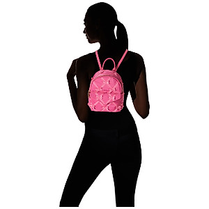 Betsey Johnson Women's Bow-Peep Nylon Mini Backpack, Pink, One Size