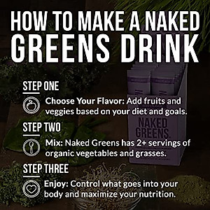 NAKED nutrition Mixed Berry Super Greens Powder Supplement Organic Greens Stickpacks