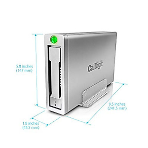 CalDigit AV Pro 2 Storage Hub USB C 5Gb/s External Drive - Charge up to 30W, 2016 MacBook, MacBook Pro, Thunderbolt 3 PC Compatible (6TB)