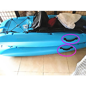 HDCBMCDDM-US Kayak Handles, 4 Pack Double Hole with Hardware, Nylon 1.0inch Strap, 11.4in Length, for Ocean Kayak Lifetime Pelican Perception Canoe