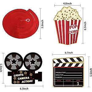 36Ct Movie Night Party Decorations Hanging Swirls - Movie Theater Themed Bridal Shower/Birthday Party Supplies Film Backdrop