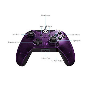 PDP Gaming Wired Controller: Royal Purple - Xbox One