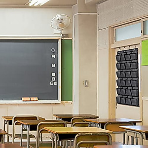 Katkuca Over the Door Shoe Organizer - Hanging Storage Shoe Rack with 24 Oversized Fabric Pockets, 10 protection Covers and 4 Metal Hooks for Men's Sneakers, Women's Heels, Kids, Slippers