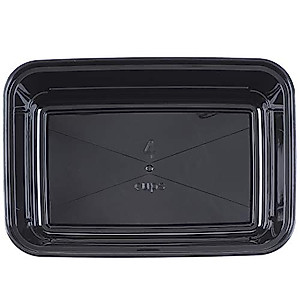 GoodCook Meal Prep Containers, Single Compartment 10-Pack, BPA-Free Reusable Food Storage, Black, Microwave & Freezer Safe, Stackable Meal Prep Containers for Lunches and Snacks