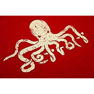 CreateMyTee | Detroit Octopus | Hockey Fan Mens/Womens Short Sleeve T-Shirt (Medium) Red