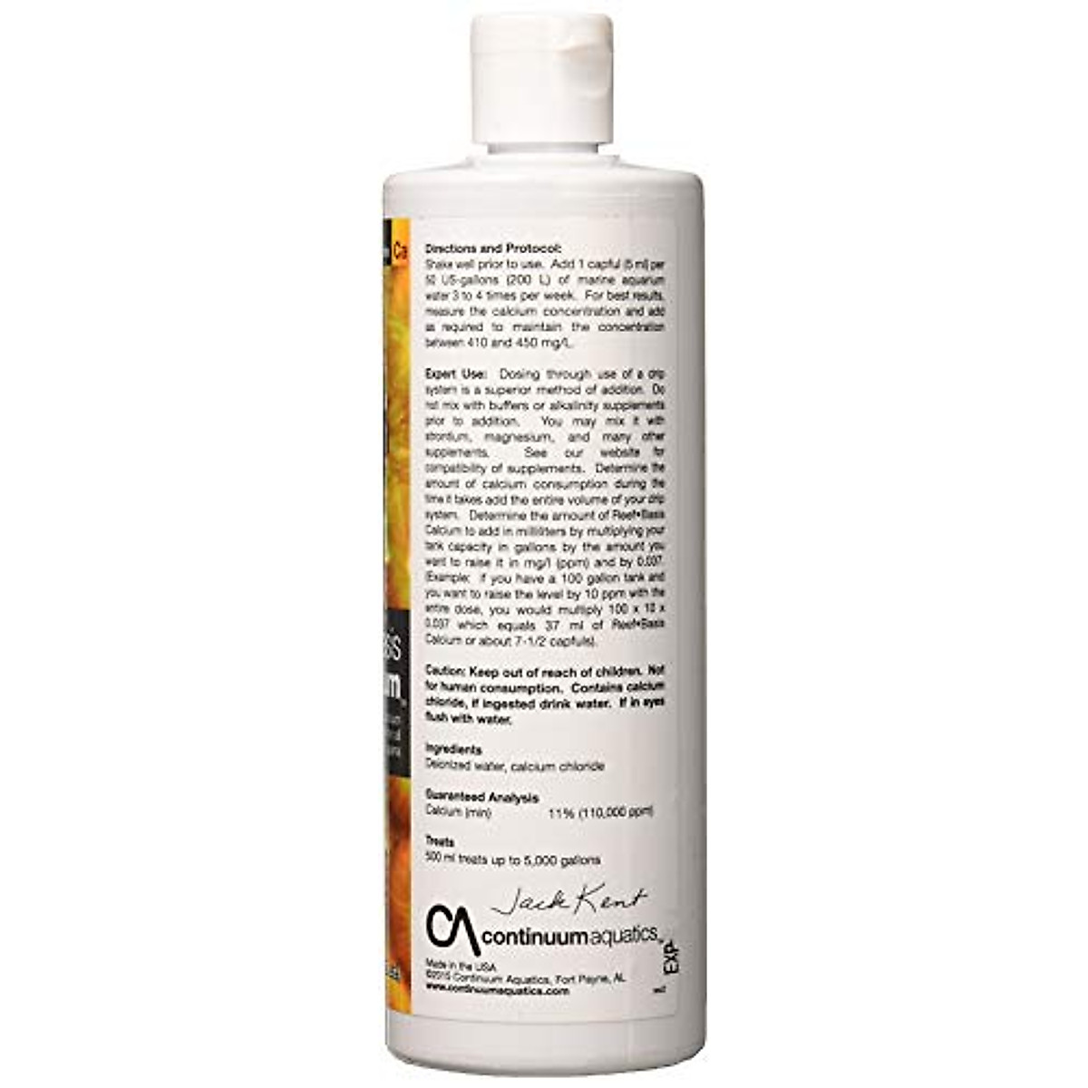 Continuum Aquatics ACO30505 Reef Basis Calcium Liquid for Aquarium, 16.9-Ounce