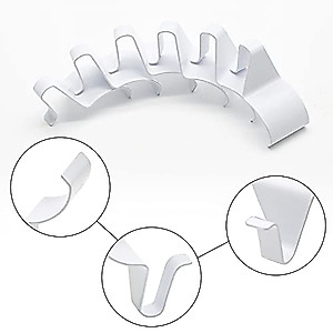 Jersvimc 24 Pack No-Hole Needed Vinyl Siding Hooks, White Vinyl Siding Hangers Metal Vinyl Siding Clips Stainless Steel Wall Hanging Hooks for House Outdoor Light Decorations