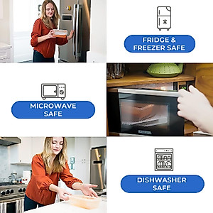 Shazo HUGE SET - 54 PCS - Food Storage Containers w/Airtight Lids (21 contianers + 21 Lids) w/6 Mini Containers, Leak Proof Lunch/Bento Box - BPA Free Freezer Safe - Plastic Storage Container Set