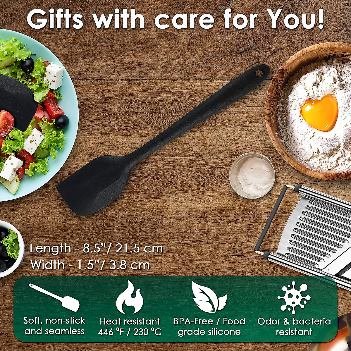 WENDERK Adjustable Stainless Steel Mandoline Food Slicer with Cut Resistant Gloves [Upgraded] - Professional Handheld Kitchen Mandolin Julienne Cutter to Slice Vegetables Fruits Chips French Fry