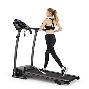 SHAREWIN Desktop Electric Aerobic Treadmill, with LCD Display Folding Mute Portable Running Walking Jogging Machine for Home Office Gym Cardio Use