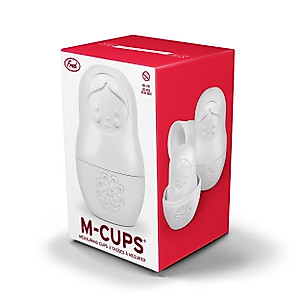Genuine Fred Matryoshka Measuring Cups, Set of 6, White