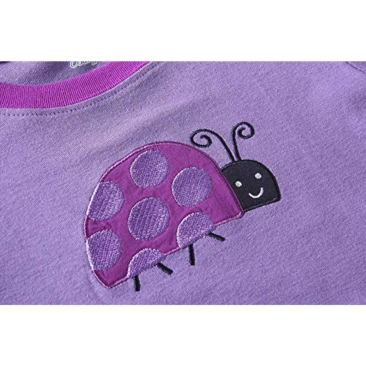 Family Feeling Ladybug Little Girls Long Sleeve Pajamas Sets Cotton Sleepwears Toddler Kids Pjs Size 2T