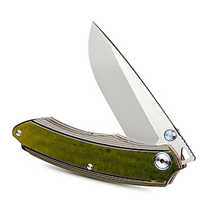XTOUC SG Pocket Knife for Men,14C28N Sharp Blade G10 Handle,Thumb Stud Opener Folding Knives for Outdoor Camping Survival Hiking