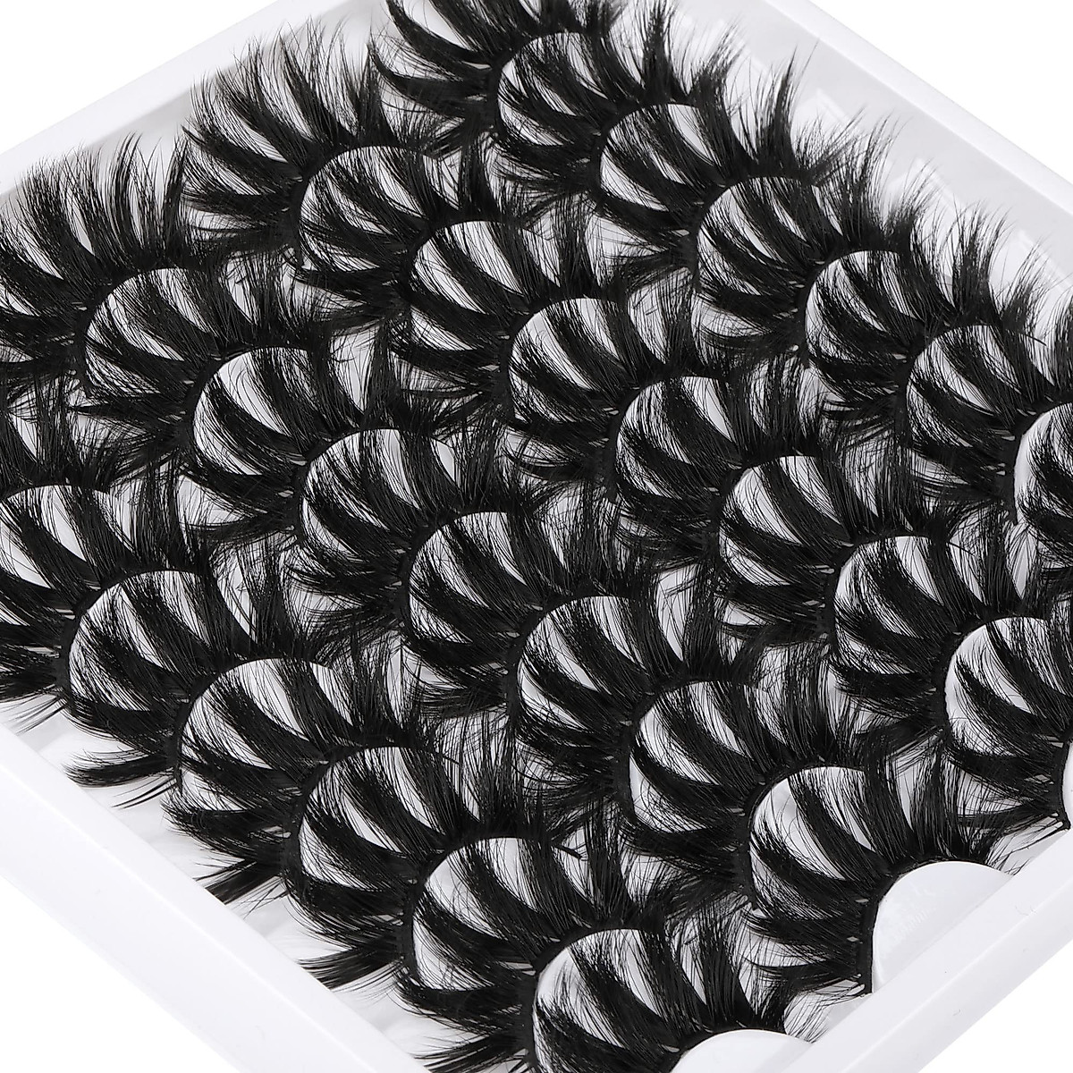 ALICROWN Dramatic Eyelashes Fluffy Mixed False Lashes Lightweight Handmade Soft Volume 16 Pairs Faux Mink Lashes Pack